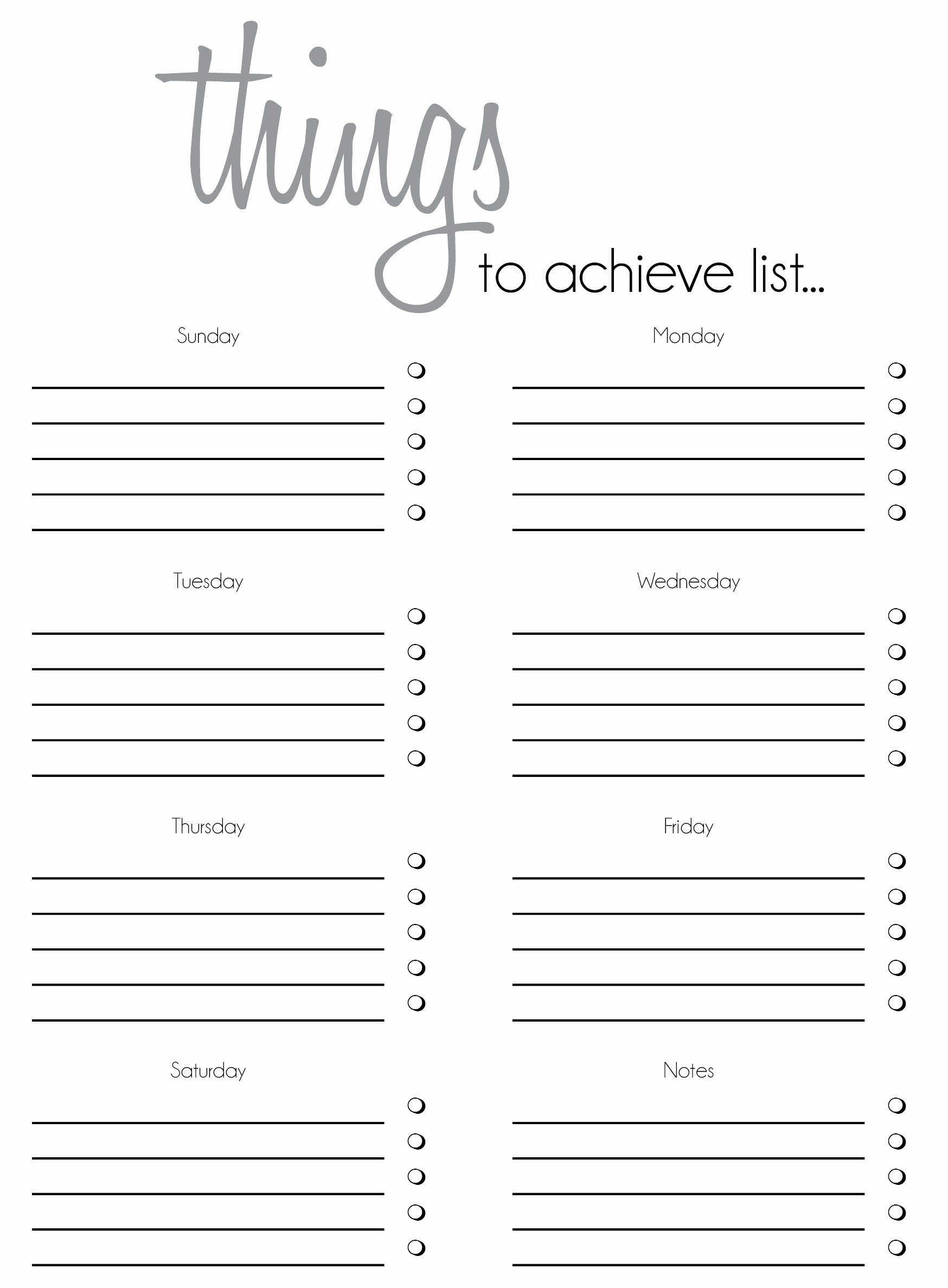 40 Cute To Do List Template Markmeckler Template Design