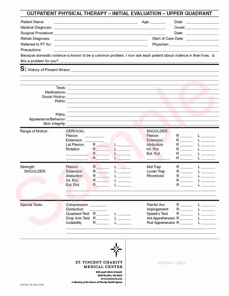 Free Physical Therapy Documentation Templates Inspirational Best 17 