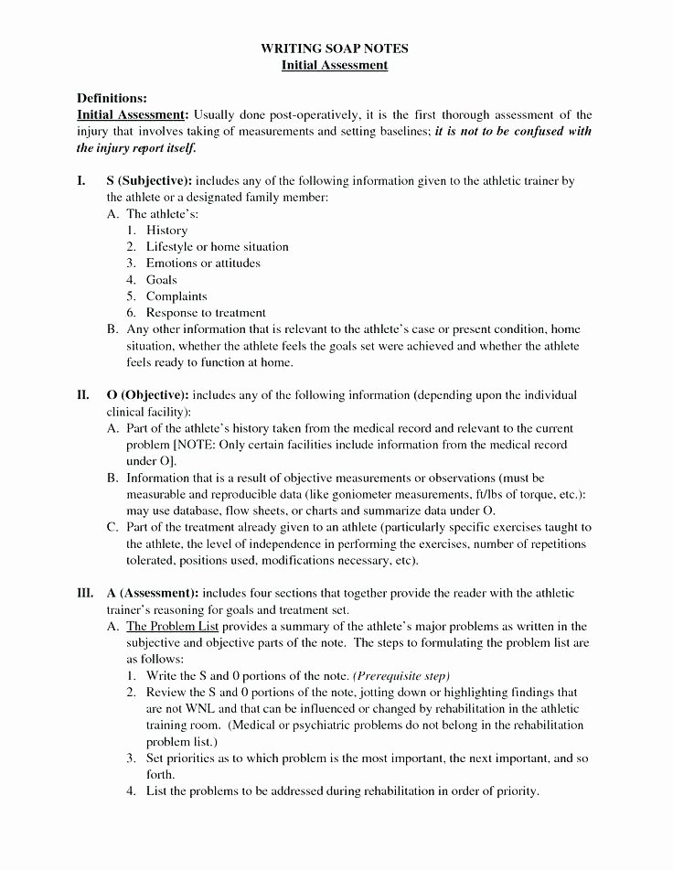 Free Physical Therapy Documentation Templates New Occupational Therapy 