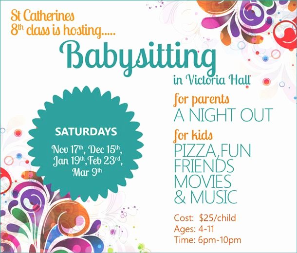 40 Babysitter Flyer Template Microsoft Word Markmeckler Template Design