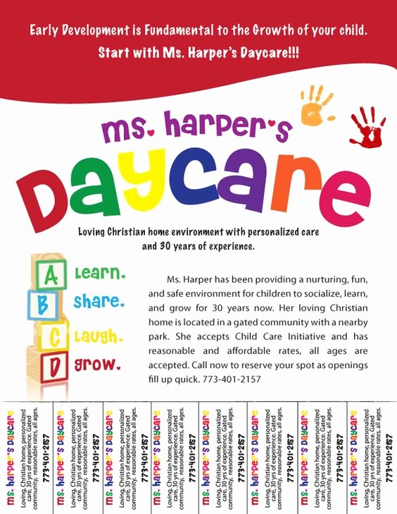 40 Daycare Flyers Templates Free Markmeckler Template Design