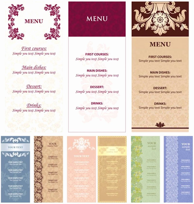 40 Free Menu Card Template Markmeckler Template Design