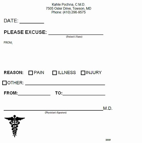 40 Return To Work Note Template Markmeckler Template Design