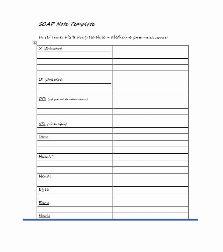 40 Soap Note Template Nurse Practitioner Markmeckler Template Design