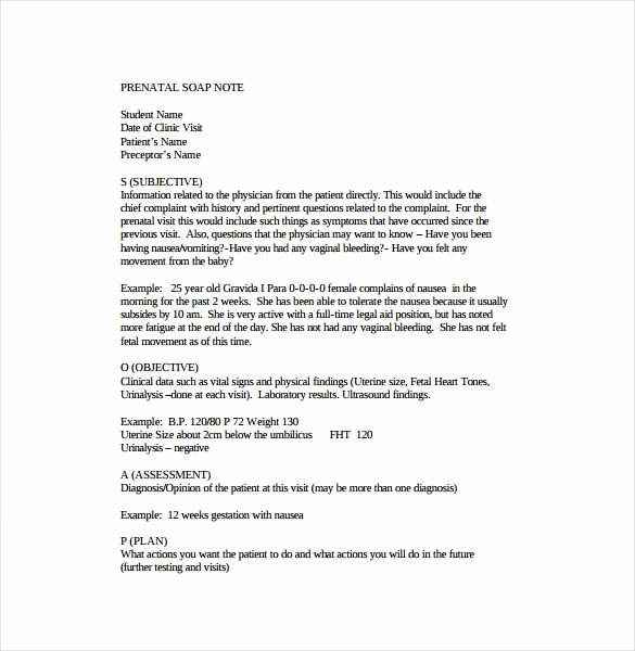 40 Soap Note Template Nurse Practitioner Markmeckler Template Design